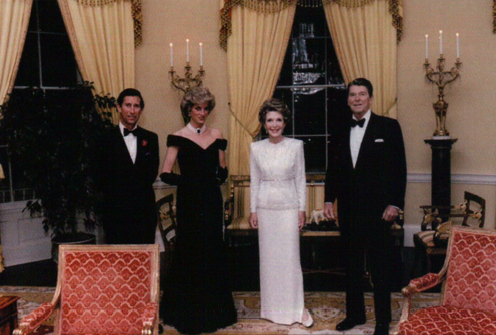 President Ronald Reagan Nancy Princess Diana Charles White House Modern ...