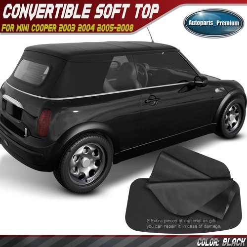 Black Convertible Soft Top for Mini Cooper 2003-2008 Convertible ...