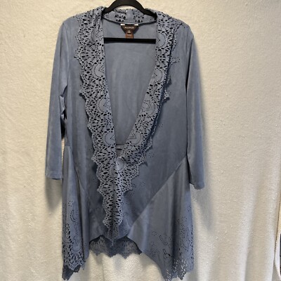Multiples Women’s Size XL Light Blue Duster Sweater | eBay