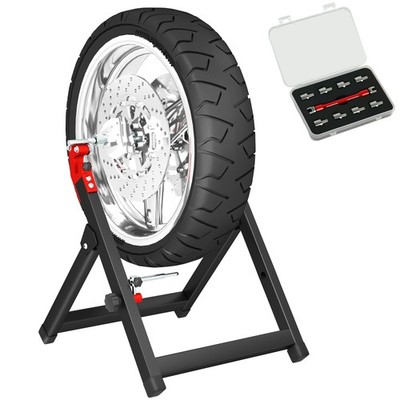 HOMCOM Steel Motorcycle Wheel Balancer Truing Stand with Spoke Wrench ...