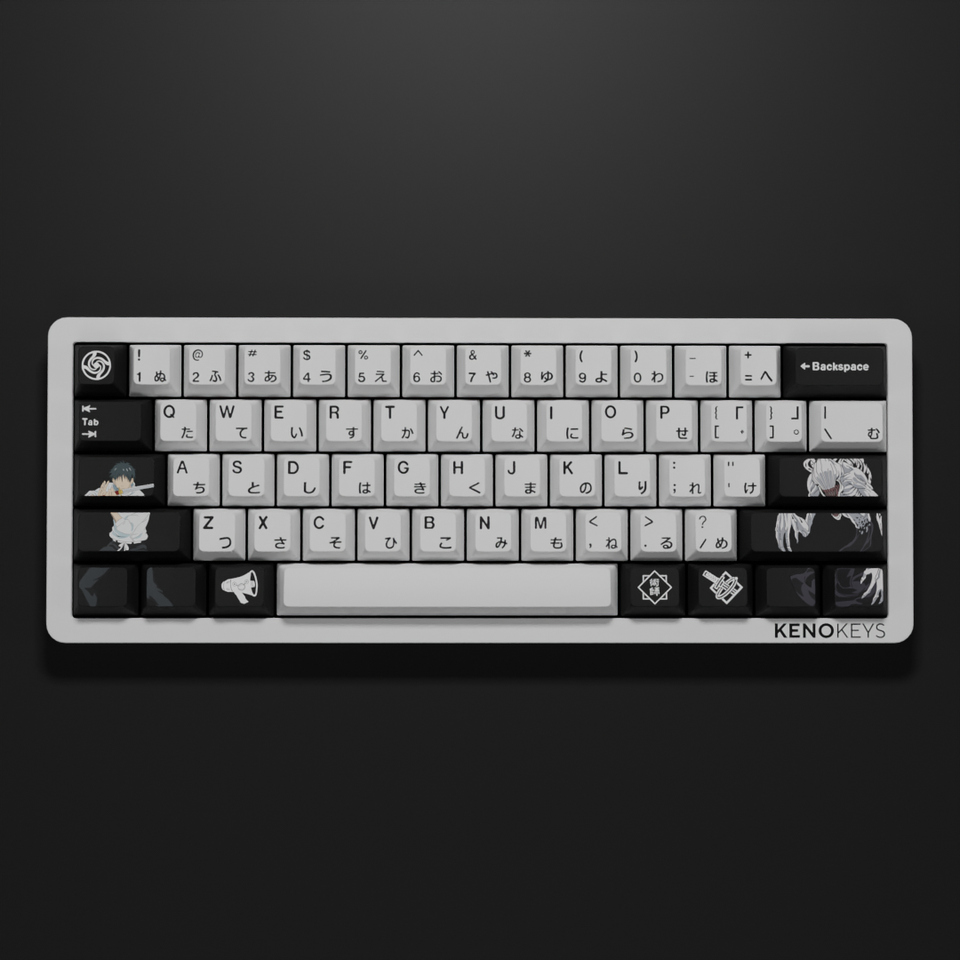 KenoKeys JJK Yuta & Rika Anime Keycap Set For Mechanical Keyboards ...