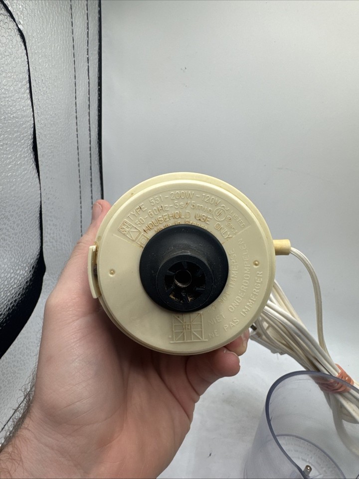 SEB Minichop Electric Chopper VTG France Motor Base Lid Cover & Blade ...