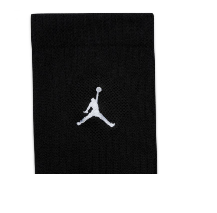 3 Pairs Nike Jordan Everyday DX9632 010 Crew Socks Mens Black Dri Fit ...