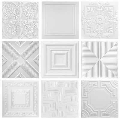 Polystyrene Ceiling Tile 3D Wall Panel Decorative Cladding (8 Tiles - 2m2) | eBay