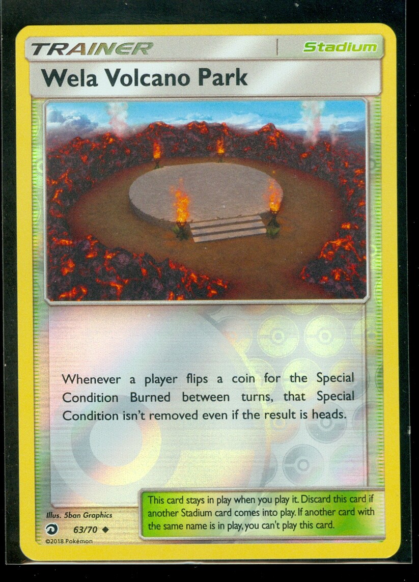 Pokemon WELA VOLCANO PARK 63/70 Dragon Majesty - Rev Holo - MINT | eBay