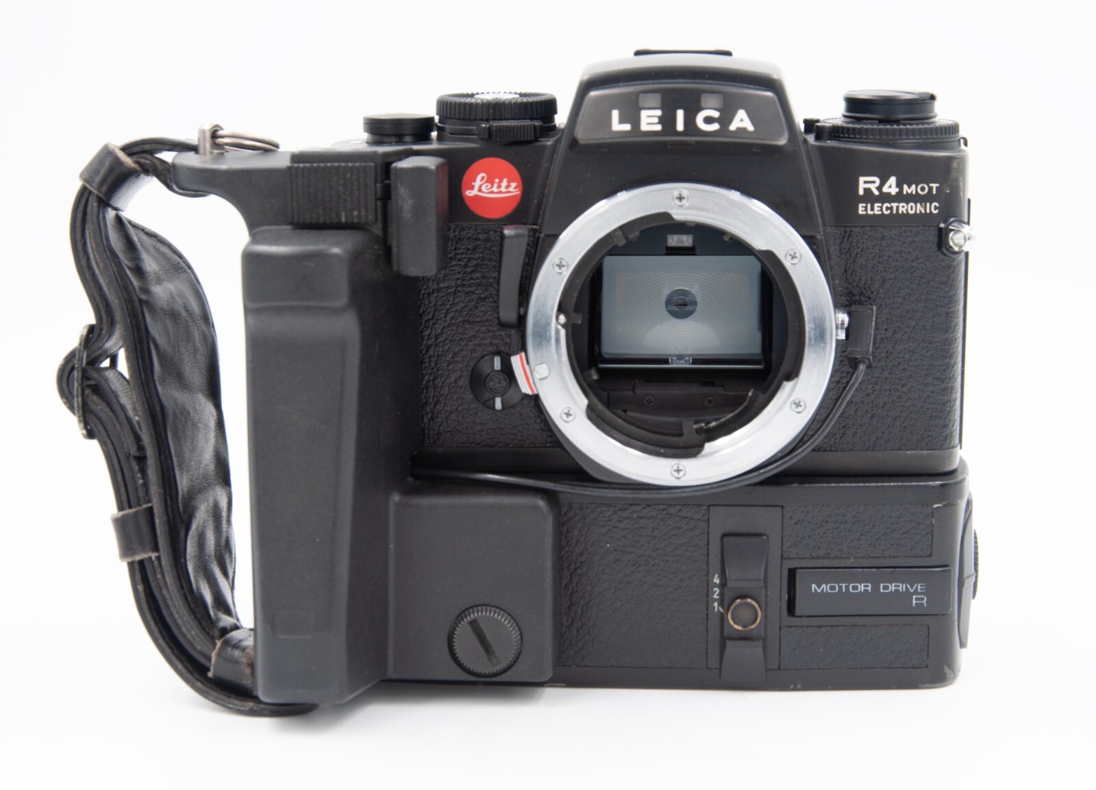 Leica R4 MOT Electronic 35mm SLR Black Body W/Date Back & Motor Winder ...