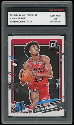 Julian Phillips 2023-24 Panini Donruss 1st Graded 10 Rated Rookie Card ...