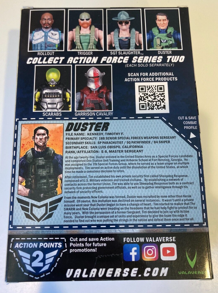 VALAVERSE ACTION FORCE DUSTER 6" 1:12 FIGURE MISB | eBay