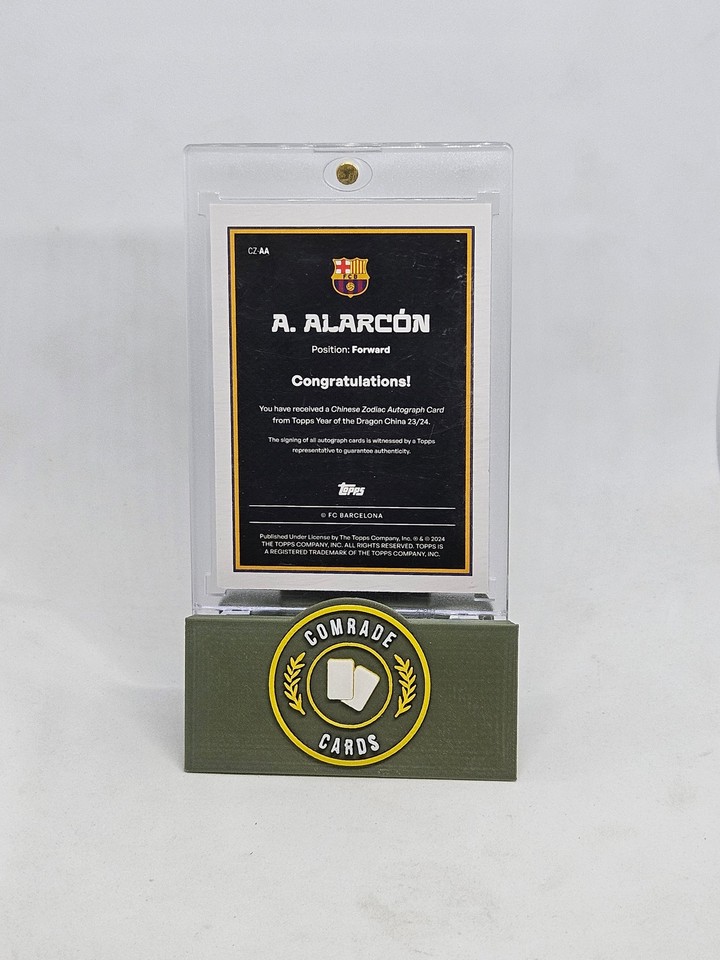 Angel Alarcon (Barcelona) Autographed Card Topps Barcelona Set 2023 ...
