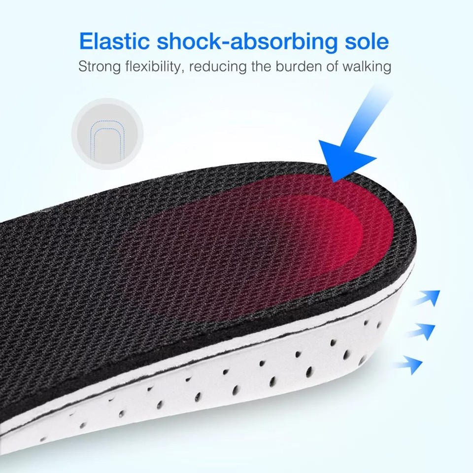 Men Women Invisible Height Increase Insoles Heel Lift Taller Shoe ...