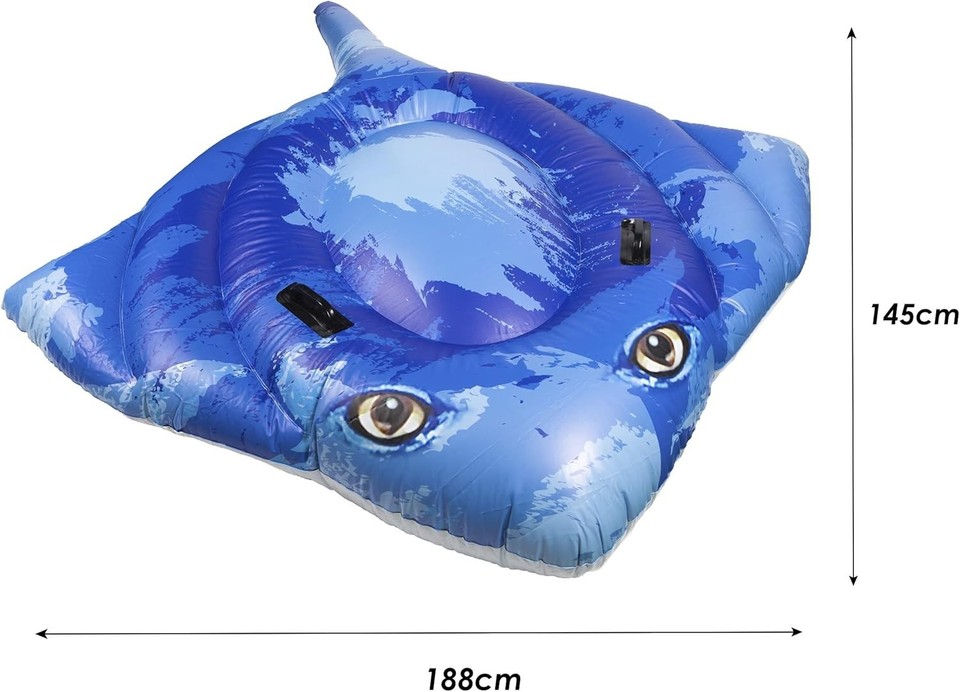 Giant Stingray Gonfiabile Per Piscina Ride On 188Cm Galleggiante Lounger 14Anni+ | eBay