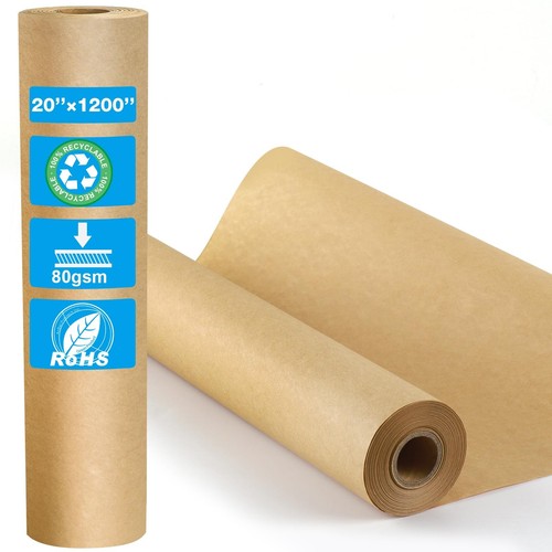 Brown Kraft Paper Roll- 20" x 1,200" (100') Brown Paper Roll for ...