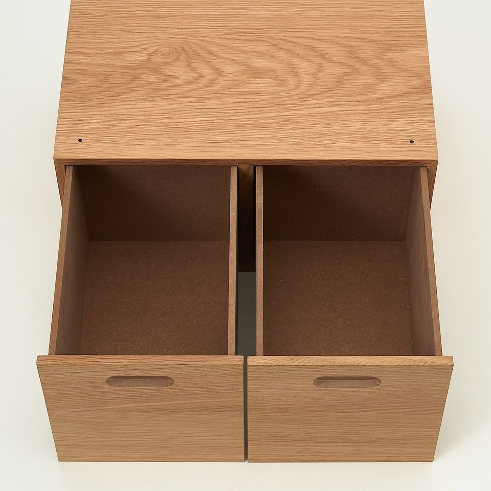MUJI Wood Storage Drawer 14.5 X 7.3 X 11 inch oak wood Vertical and ...