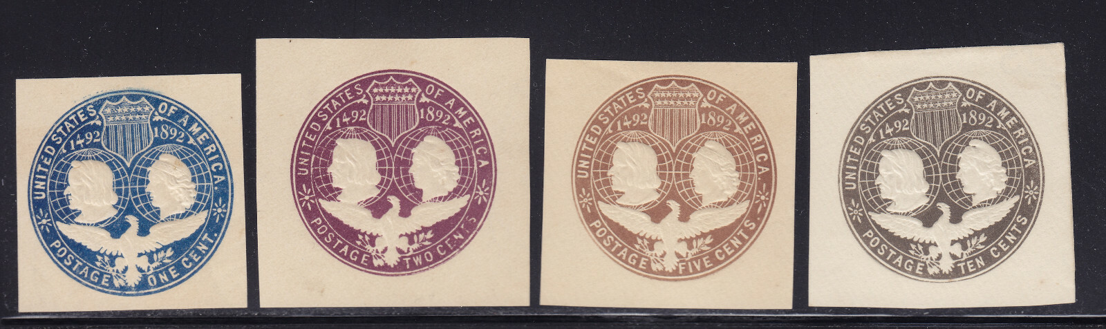 U348 - U351 VF-XF mint cut squares nice color scv $ 35 ! see pic ! | eBay