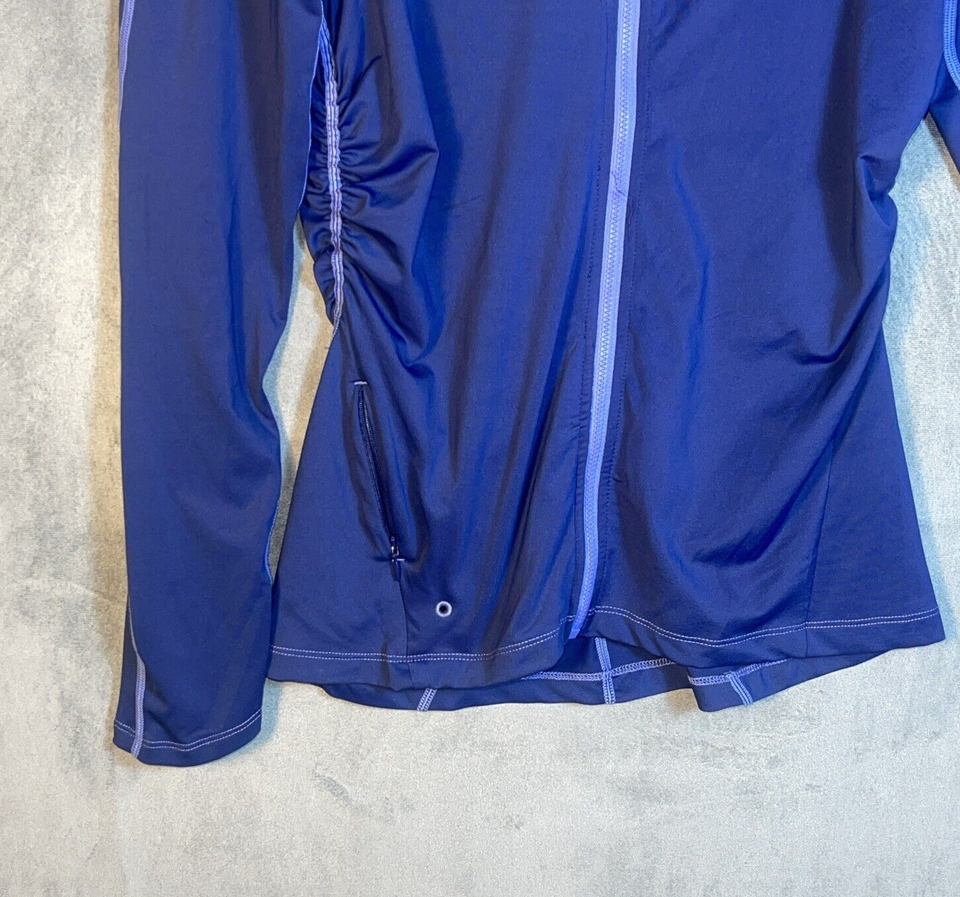 Title Nine Small Svelte Sunbuster Full Zip Jacket Womens Top Ruched ...