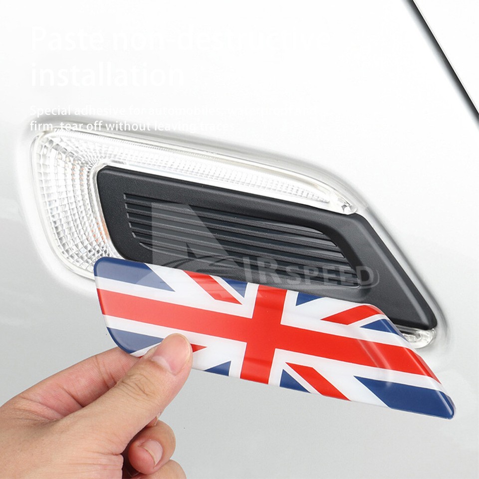 Car Side Fender Marker Light Cover Union Jack ABS For Mini Cooper F54 ...