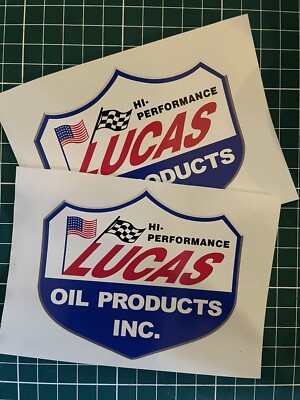 LUCAS OIL STICKERS 100MM X 85MM classic x2 stickers | eBay UK