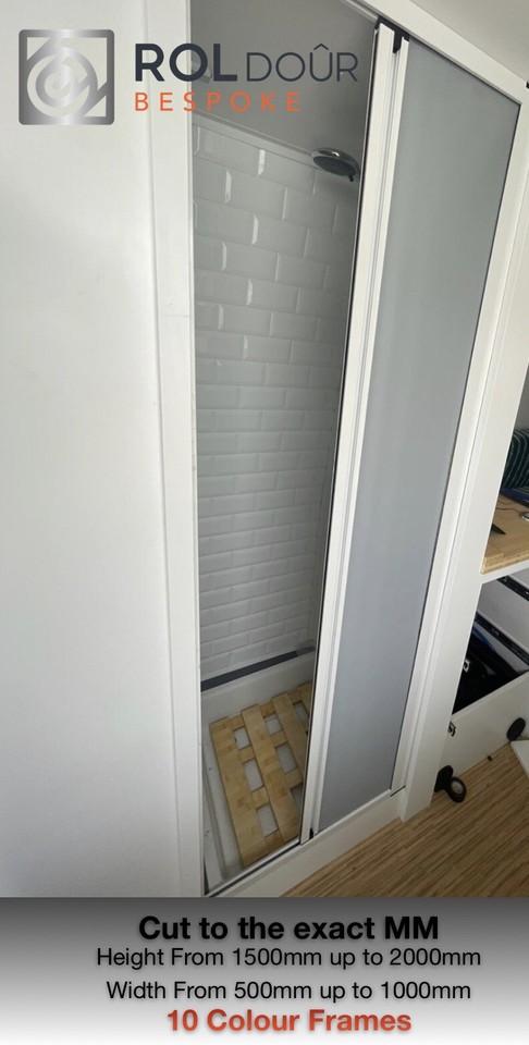 Campervan / RV Retractable ROLdour Shower Door CUSTOM MADE TO SIZE ...