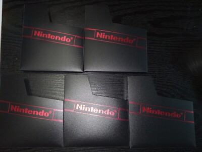 NES 5 Authentic Nintendo Logo Branded Dust Covers Game Sleeve | eBay