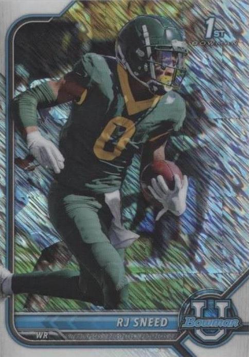 2021-22 Bowman University - R.J. Sneed #72 Chrome Prospects Shimmer (RC ...