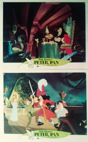 PETER PAN, ORIGINAL 1976 REISSUE DISNEY 11x14" LOBBY CARDS, TWO ...