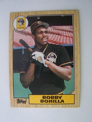 1987 TOPPS BASEBALL CARD BOBBY BONILLA RC PITTSBURGH PIRATES #184 ...