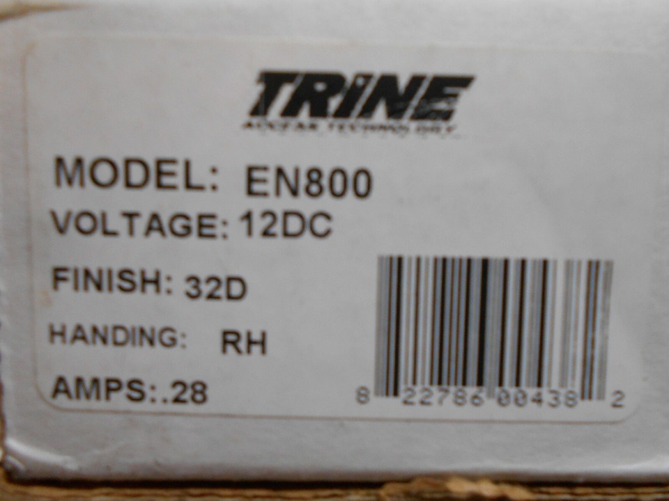 TRINE ELECTRIC STRIKE EN800 SERIES, 12DC, RIGHT-HANDED | eBay