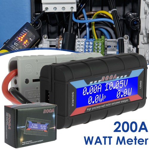 200A DC Digital Monitor Professional DC Meter Battery Monitor LCD Volt ...