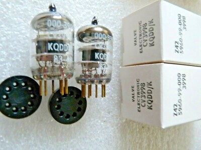 Matching Pair E180F CV3998 Mullard Gold Pins New Old Stock Valve Tube ...