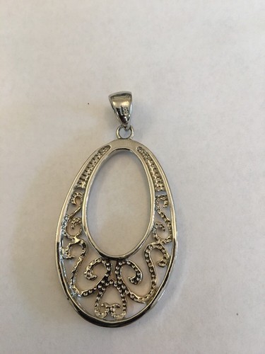 LS Signed Gold Silver Pendant 2.25” Vintage | eBay