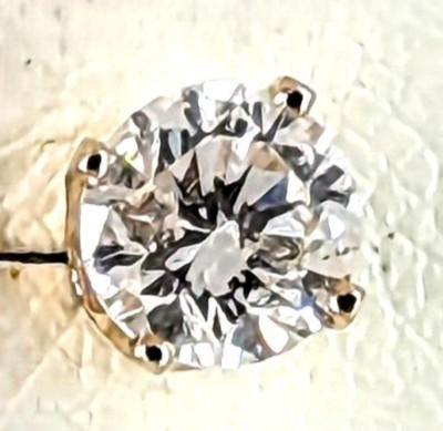 14K Gold & Diamond Screw Back Post Earrings | eBay