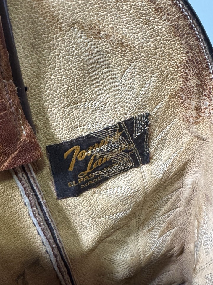 Tony Lama Cowboy Boots 10D Style 6532 Two-Tone Leather Western USA Made ...