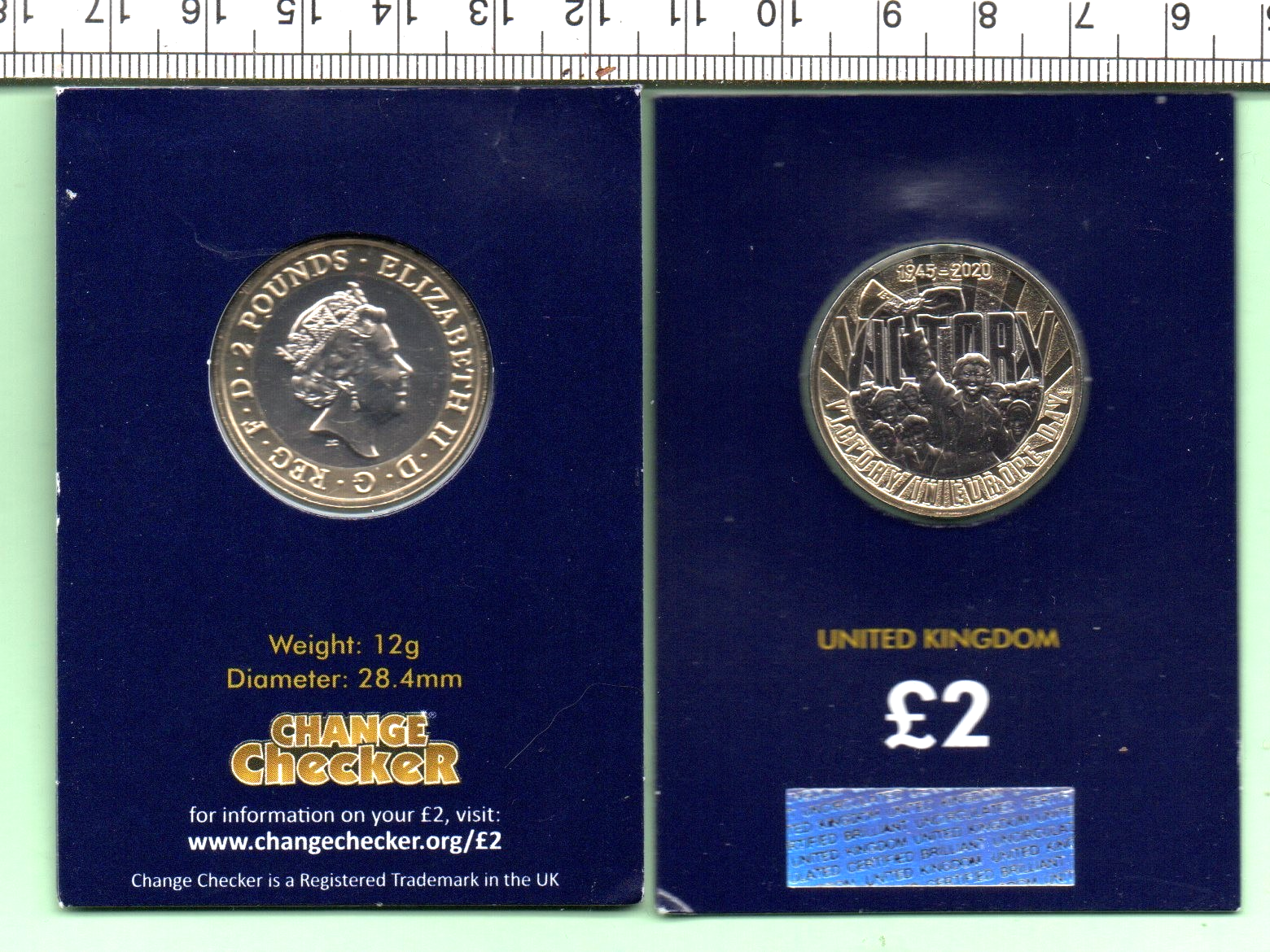 2020 VICTORY IN EUROPE GENUINE ROYAL MINT CHANGE CHECKER £2 COIN (HS ...