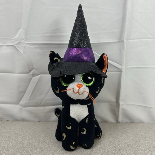 Ty Beanie Boos Plush Black Cat Pandora Halloween Witch 9” Stuffed Toy ...