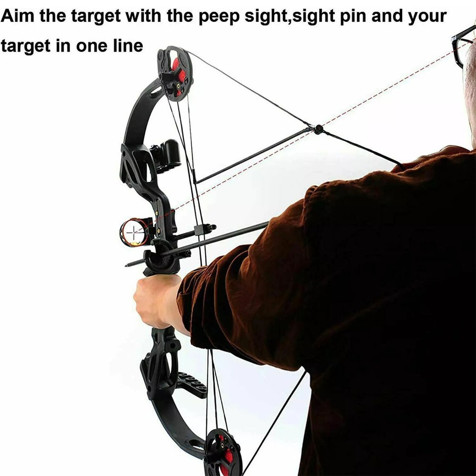 Compound Bow and Arrow Set 15-29lbs Right Hand Beginner Archery Target ...