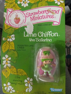 RARE ORIGINAL 1981 LIME CHIFFON STRAWBERRY SHORTCAKE MINIATURES DOLL | eBay
