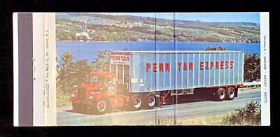 PENN Yan Express New York New Jersey Vtg Front 30-Strike Matchcover B ...