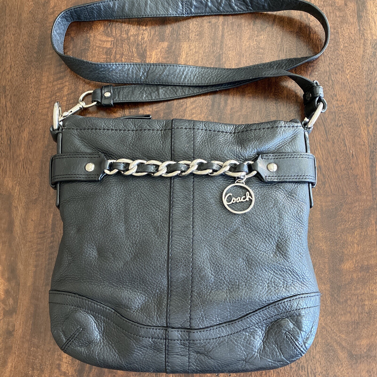 Coach Black Leather Handbag No.G1281-F19722 | eBay