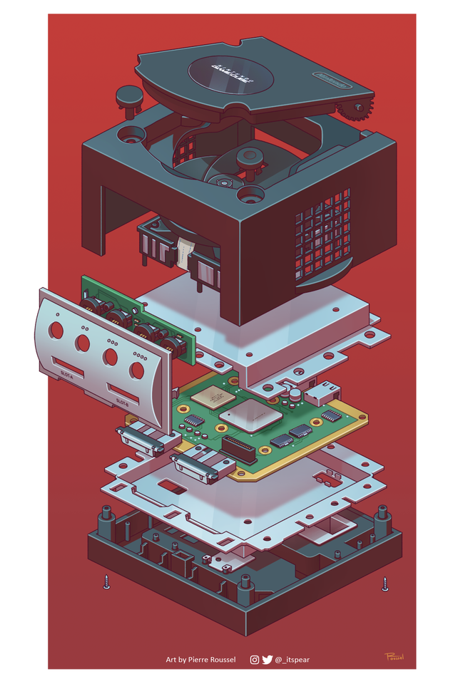 Nintendo GameCube (4)-Game Bit Screws & Drive Housing Screws w/Power ...