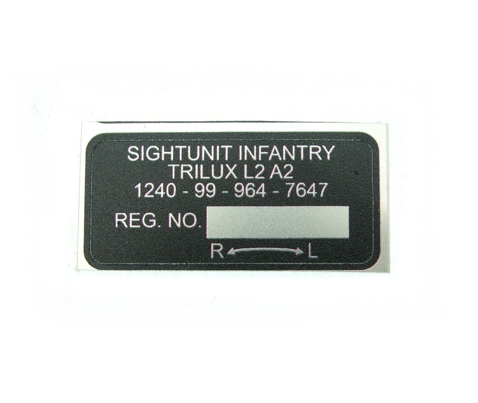 TRILUX SUIT SIGHT (L2A2) REPRODUCTION LABEL | eBay UK