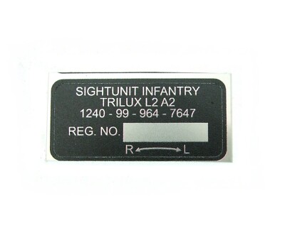 TRILUX SUIT SIGHT (L2A2) REPRODUCTION LABEL | eBay