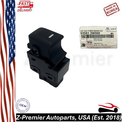 OEM Rear Door Power Window Switch 935813W000 for Kia Sportage 11-16 RH ...