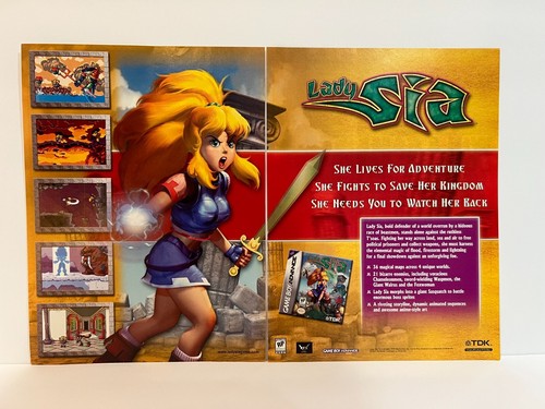 Lady Sia - Promotional Double Magazine Ad - Nintendo - Gameboy Advance ...