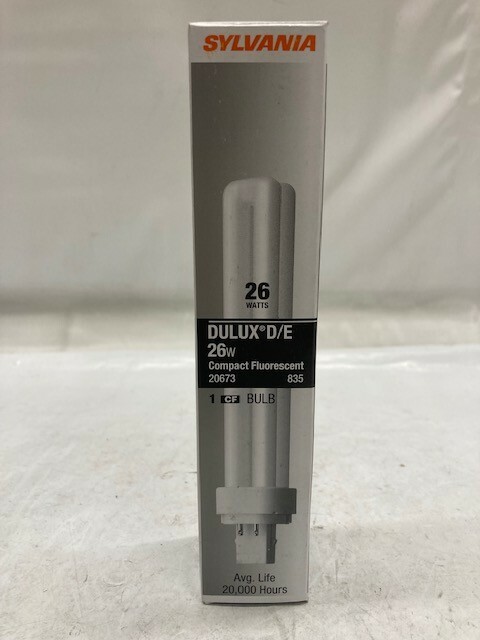 *LOT OF 2* SYLVANIA 20673 Dulux D/E 26W Compact Fluorescent Bulb- NEW ...
