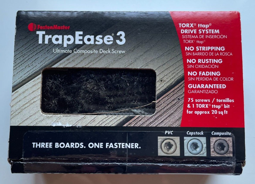 2-1/2" TRAPEASE 3 DECK SCREW 75 PER BOX | eBay