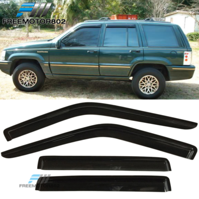 Fit 93-98 Jeep Grand Cherokee Sedan Window Visors Rain Sun Guard ...