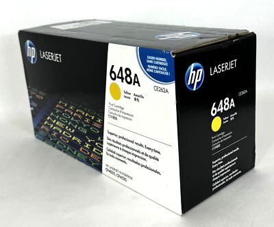 GENUINE OEM HP CE262A 648A YELLOW TONER CARTRIDGE Laserjet CP4025 ...