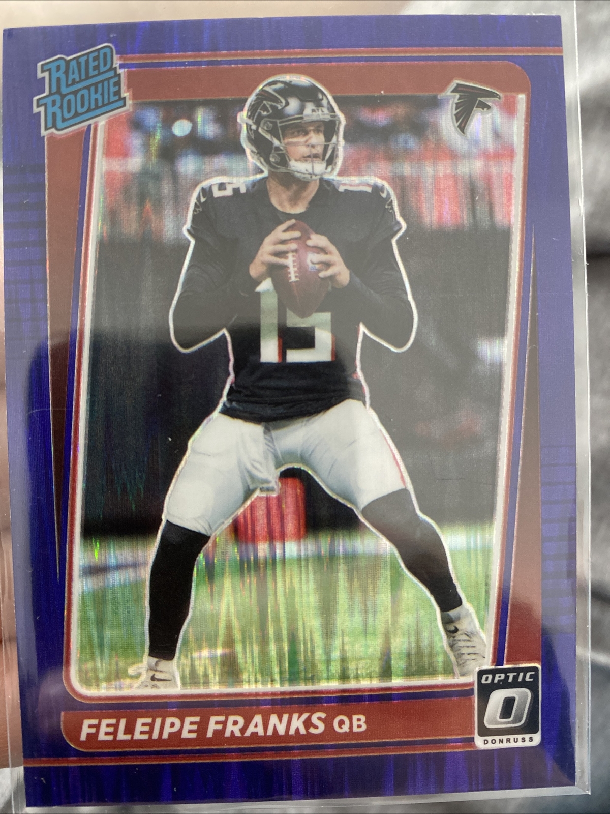 Feleipe Franks 2021 Donruss Optic Purple Shock Prizm Rated Rookie RC ...