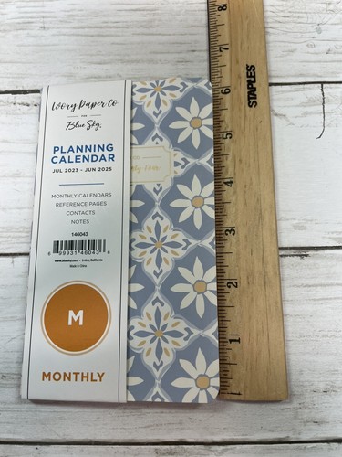 Planning Calendar Pocket Size 7/23-6/25 - 6"x3.5" - Ivory Paper Co for ...