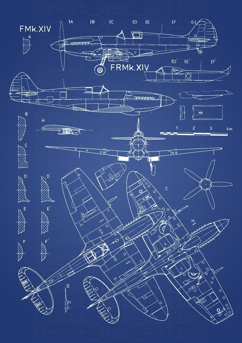 Supermarine Spiteful Blueprints Supermarine Spiteful F. Mk.14 (Plastic